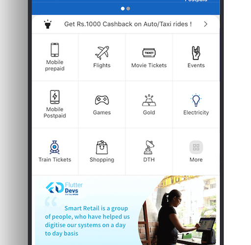 A sample application to show Paytm Flutter Clone | App Development